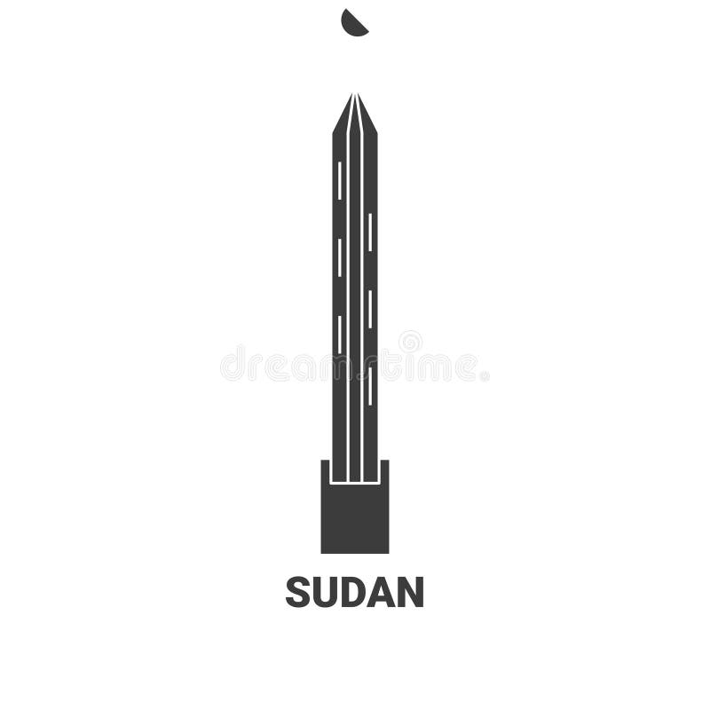 Sudan Travel Landmark Vector Illustration Stock Vector - Illustration ...