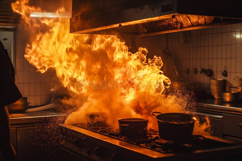 Sudden Accident in the Kitchen Leads To a Fire Outbreak, Causing Chaos ...