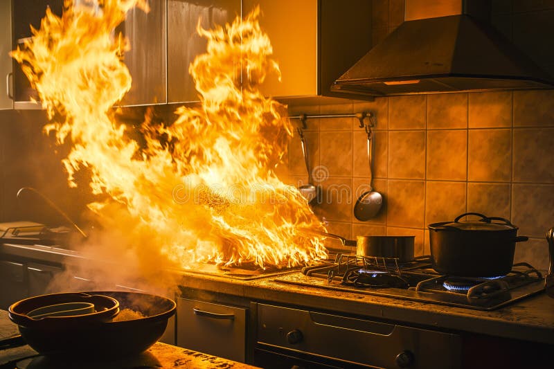 Sudden Accident in the Kitchen Leads To a Fire Outbreak, Causing Chaos ...