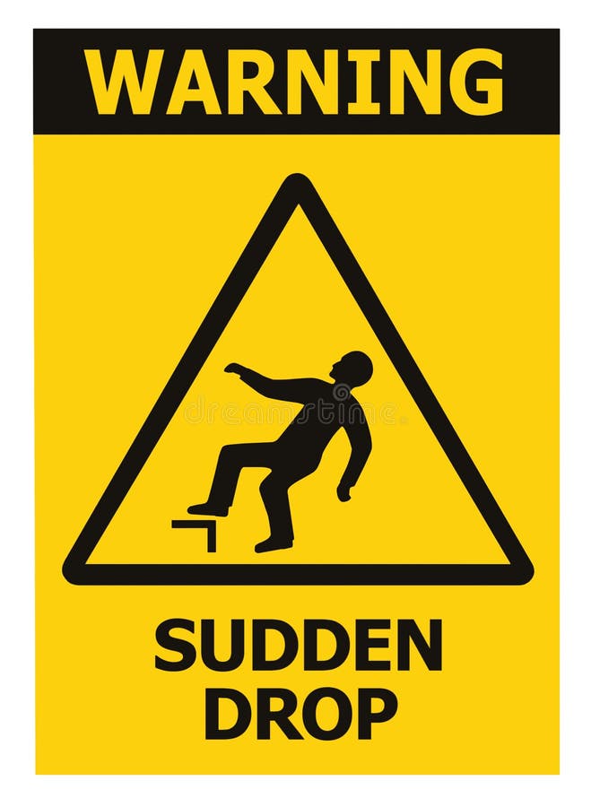 Danger Falling Objects Warning Sign Isolated Macro Stock Image - Image ...