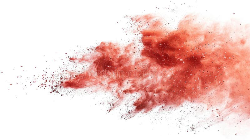 Sudden Intense Explosion Red Powder White Background Stock Photos ...