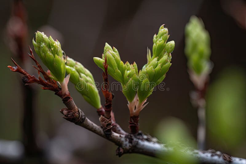Sudden Rush of Activity and Growth in a Leaf, with New Shoots Budding ...