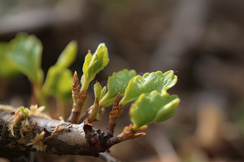 Sudden Rush of Activity and Growth in a Leaf, with New Shoots Budding ...
