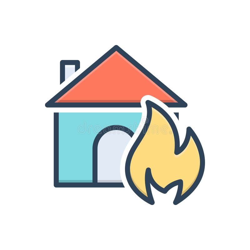 Color Illustration Icon for Suddenly, Abruptly and House Stock ...