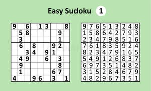 Sudoku Game With Answers Easy Complexity Stock Vector Illustration Of Sudoku Answers 245400705