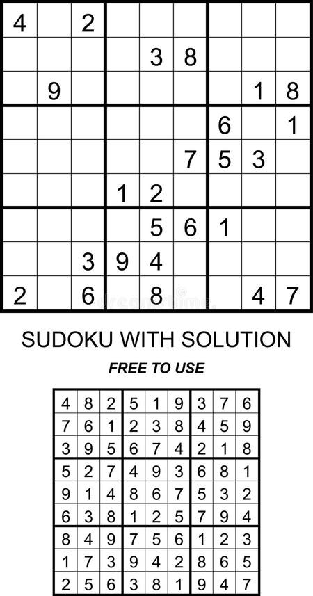 Sudoku with Solution Free To Use Stock Photo - Image of grid, puzzle ...