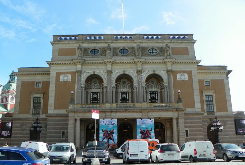 Suecia Estocolmo Gustav Adolfs Torg Real ópera Fachada Del Edificio ...