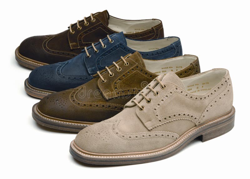Suede Men S Shoes of Different Colors Stock Image - Image of ...