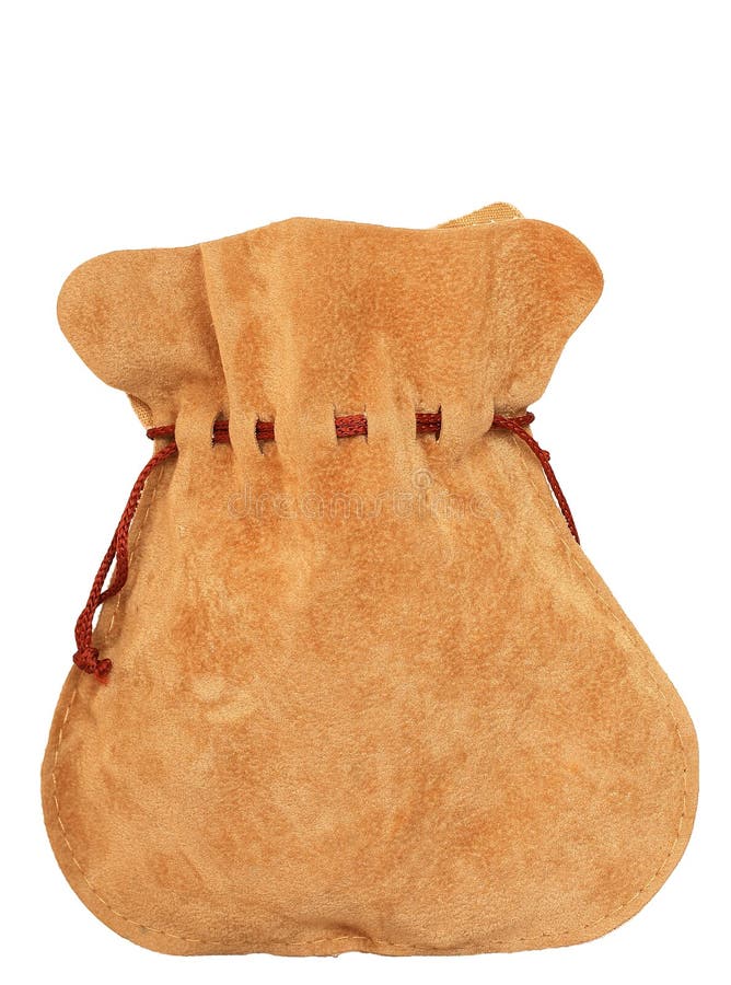 Suede pouch stock photo. Image of suede, surprise, carry - 30335102