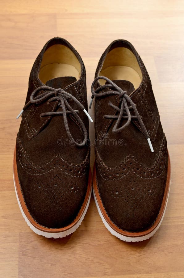 Suede shoe stock image. Image of lace, floor, sneakers - 26558049