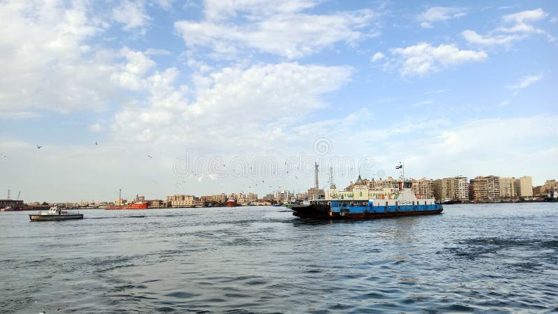 Suez Canal Egypt View editorial stock photo. Image of canal - 273775973