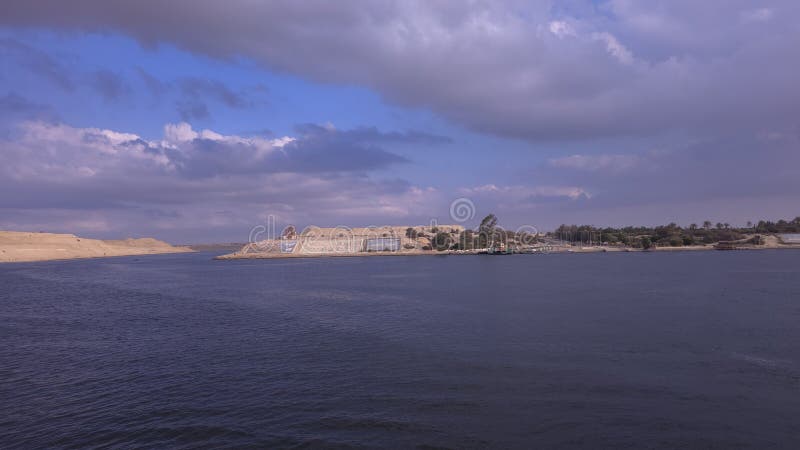 Suez canal view 1 stock photo. Image of suez, canal - 350427754