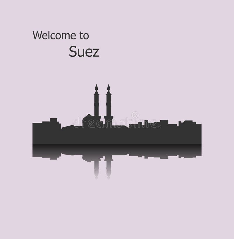 Suez, Egypt City Silhouette Stock Vector - Illustration of destination ...