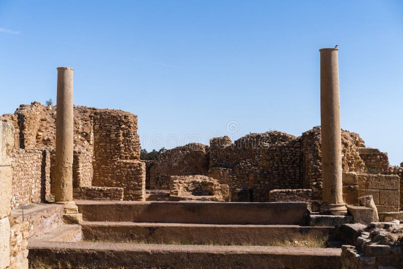 Sufetula Town, Modern Sbeitla, Tunisia Stock Image - Image of sufetula ...