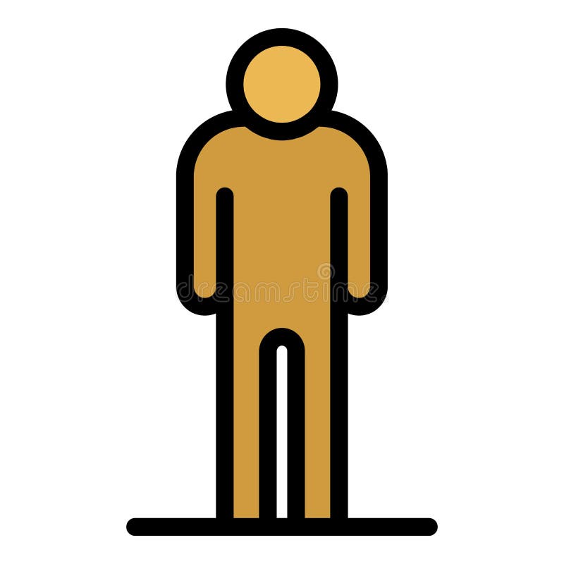 Suffer Sad Man Icon Color Outline Vector Stock Vector - Illustration of ...