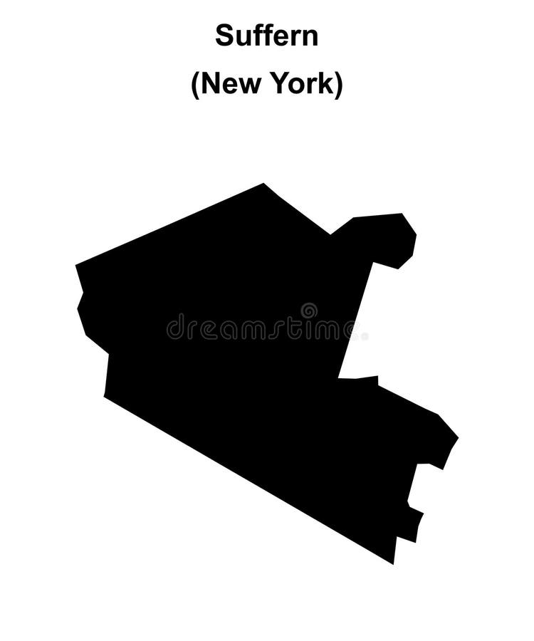 Suffern outline map stock vector. Illustration of blank - 357490399