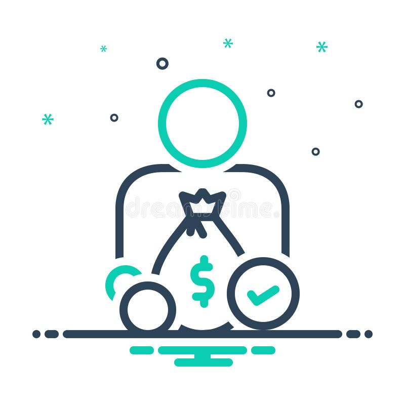 Mix Icon for Sufficient, Adequate and Substantial Stock Illustration ...