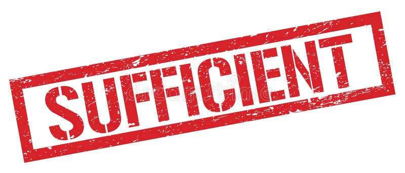 SUFFICIENT Red Grungy Rectangle Stamp Stock Illustration - Illustration ...