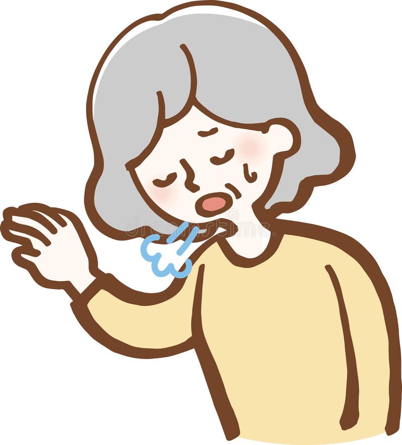 Suffocation Fatigue Woman Simple Illustration Stock Illustration ...