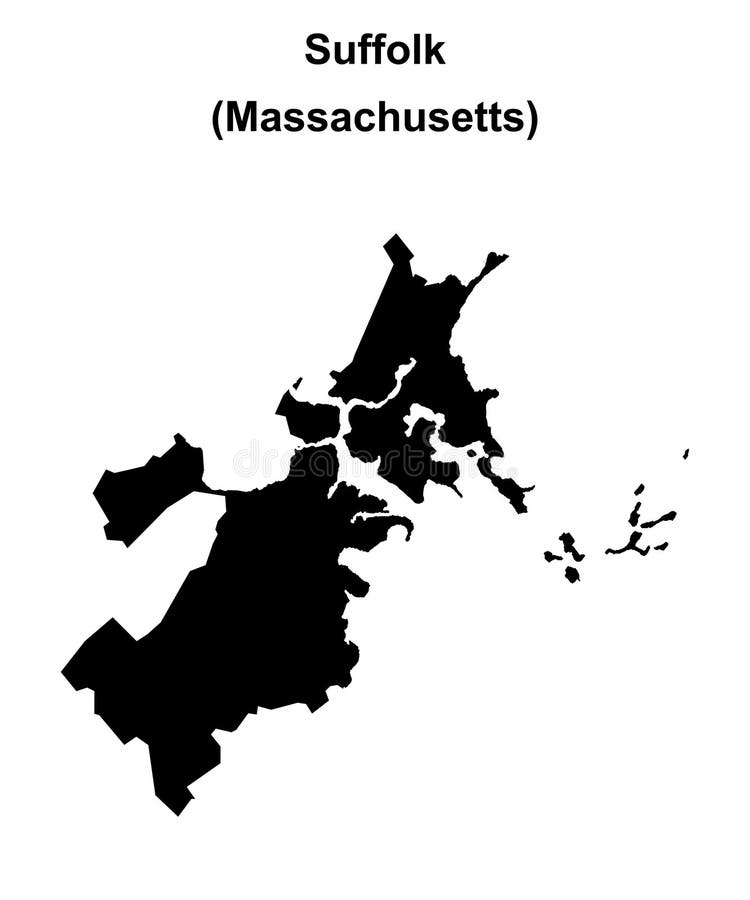 Suffolk outline map stock vector. Illustration of border - 361605153