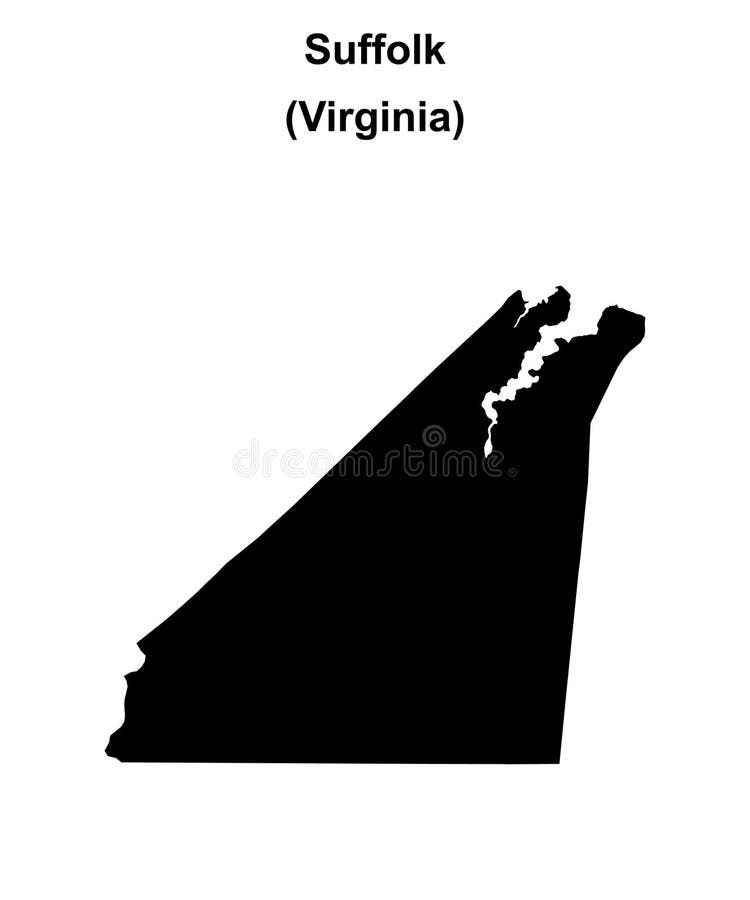 Suffolk outline map stock vector. Illustration of shape - 361873649