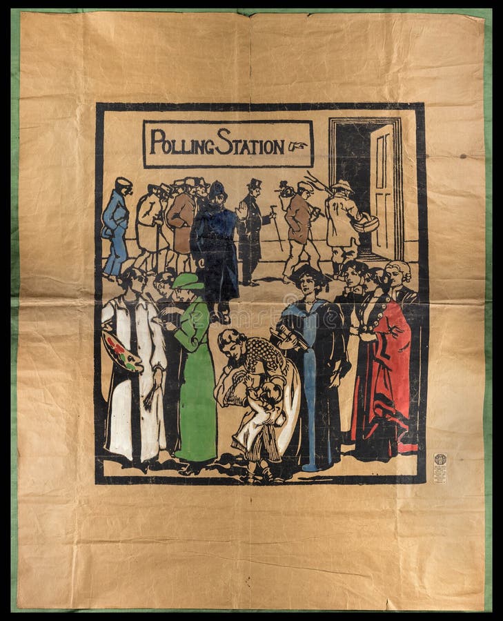 Suffrage Atelier Poster Polling Stations Picture. Image: 222358852