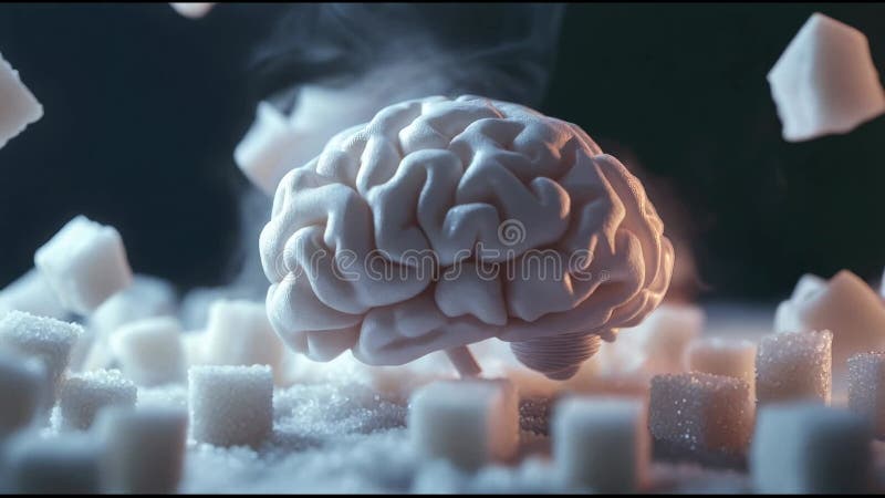 Sugar Addiction Affecting Brain Functioning, Depicting Mental Health ...