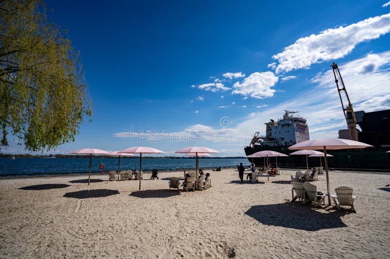 Sugar Beach is an Urban Beach Park in Toronto. Editorial Image - Image ...