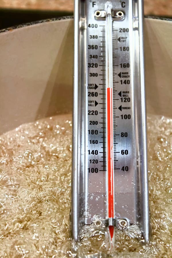 Sugar Boiling through the Various Candy Stages Stock Image - Image of ...