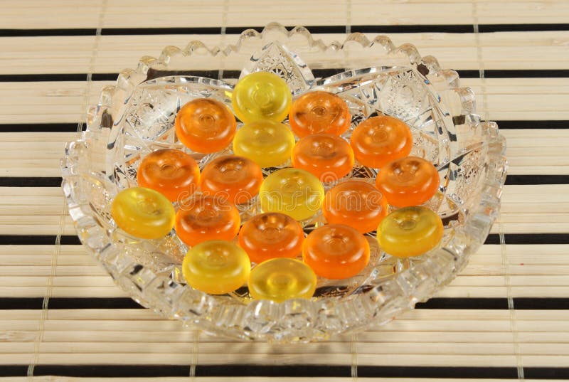 Sugar Candies in Glass Plate Stock Image - Image of bright, plate: 12416475