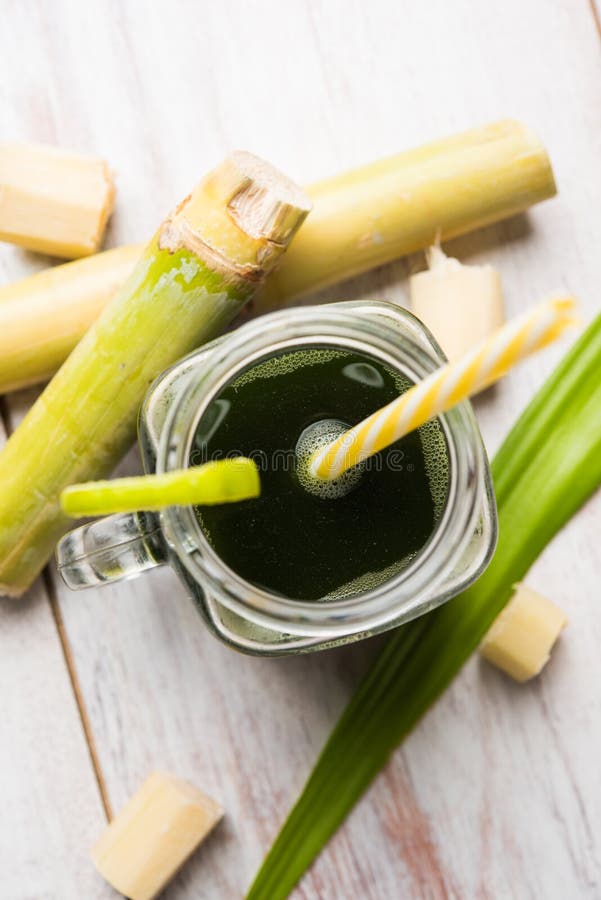 Sugar Cane Juice Or Ganne Ka Ras Stock Image Image Of Chopped Juice