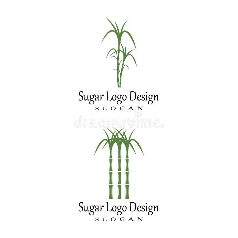 Sugar Cane Logo Template Vector Symbol Nature Stock Vector ...