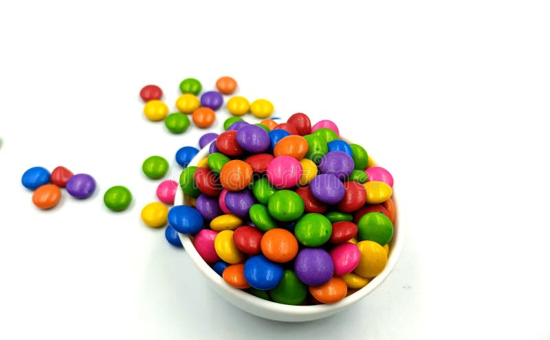 Sugar Coated Chocolate Gems Candy Stock Photo - Image of sugar, food ...