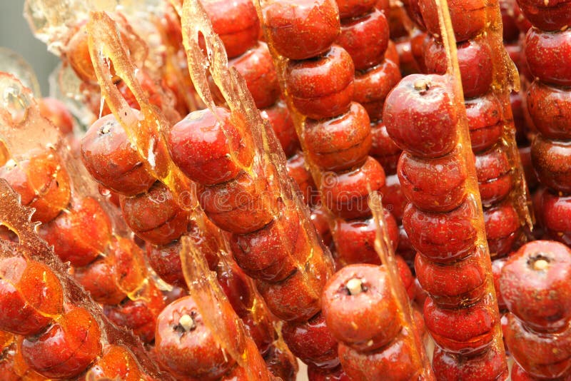Sugar-coated haws stock image. Image of dessert, bunches - 13826159