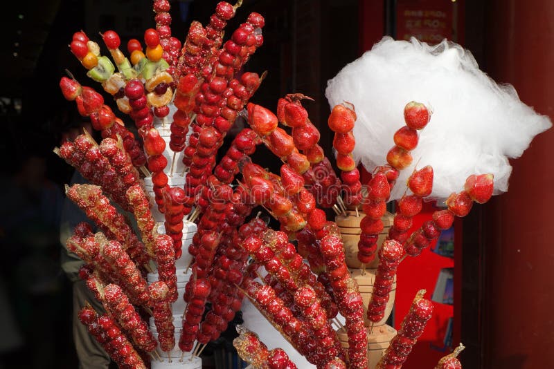 Sugar-coated haws stock image. Image of beijing, colorful - 30375507