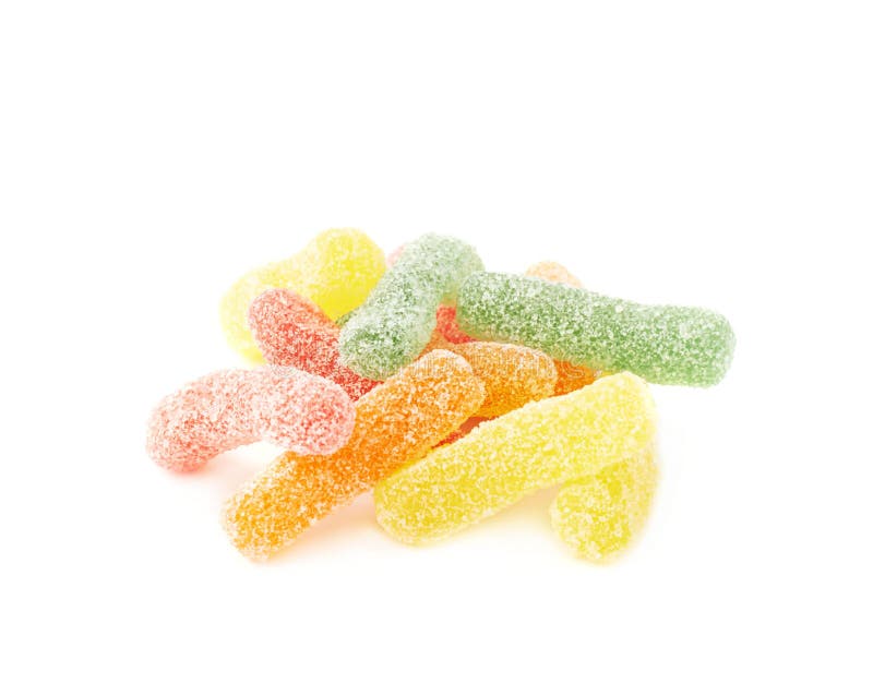 Sugar Coated Jelly Worms Candy Sweets Stock Image - Image of green ...