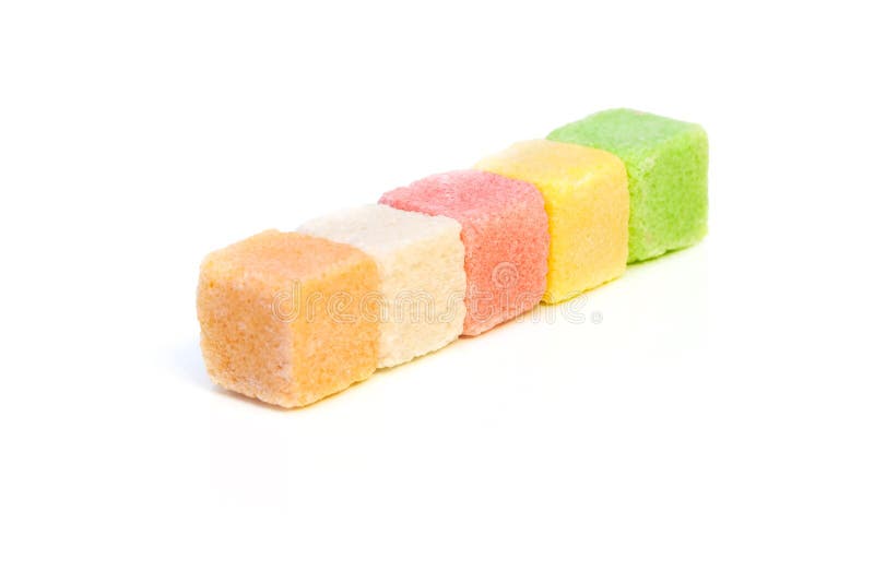 Sugar colored cubes. stock photo. Image of lump, pattern - 12525288