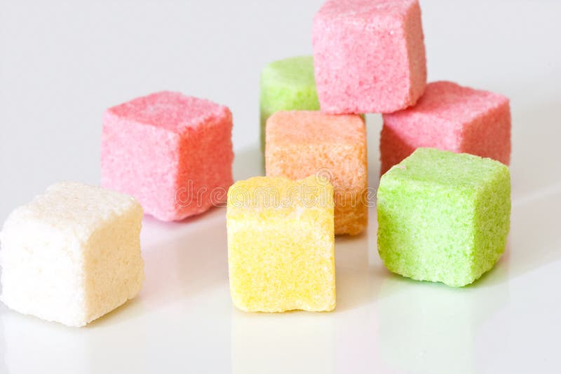Sugar colored cubes. stock photo. Image of natural, colored - 12550126