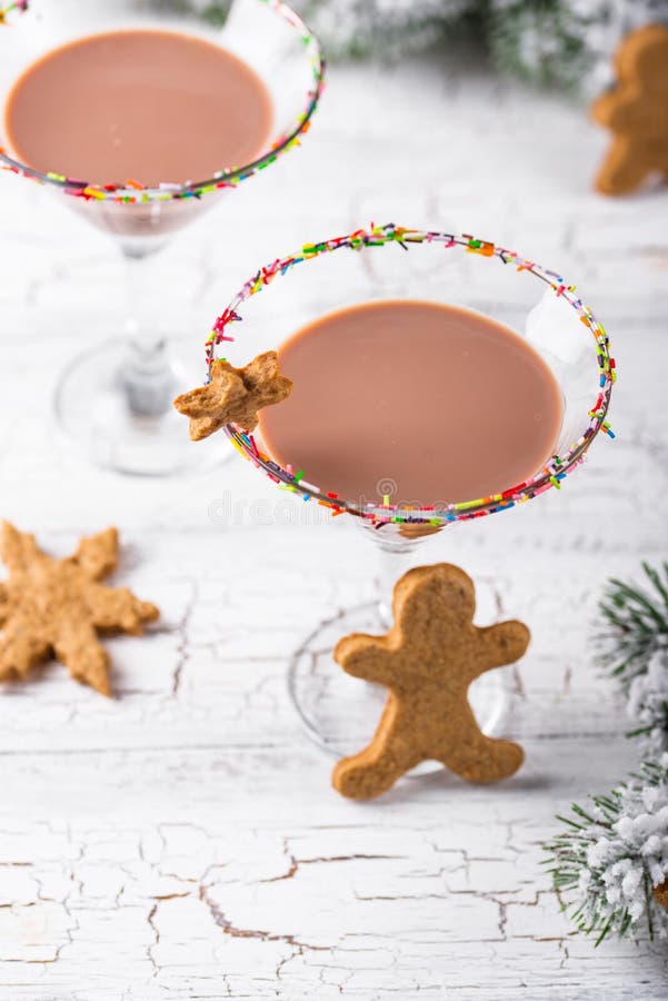 Sugar Cookie Martini with Sprinkles Rim Stock Image - Image of ...