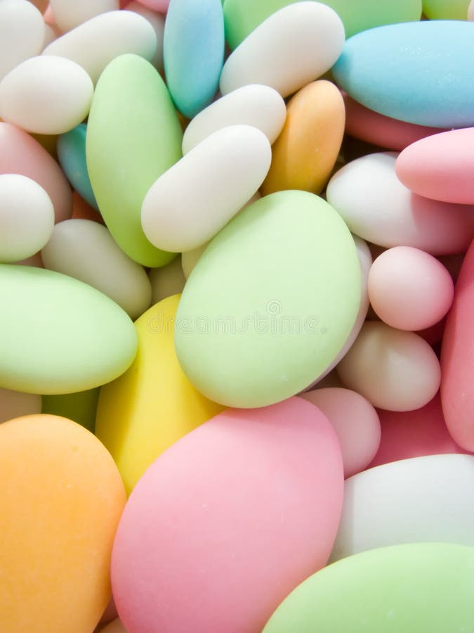 Sugar covered almonds stock image. Image of colored, festivities - 4427475