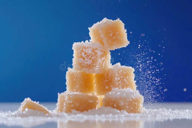 Sugar Crystals Dusting Powder Stock Photo - Image of edible, texture ...