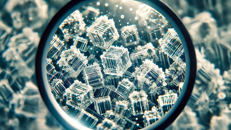 Sugar Crystals Under a Microscope Stock Illustration - Illustration of ...