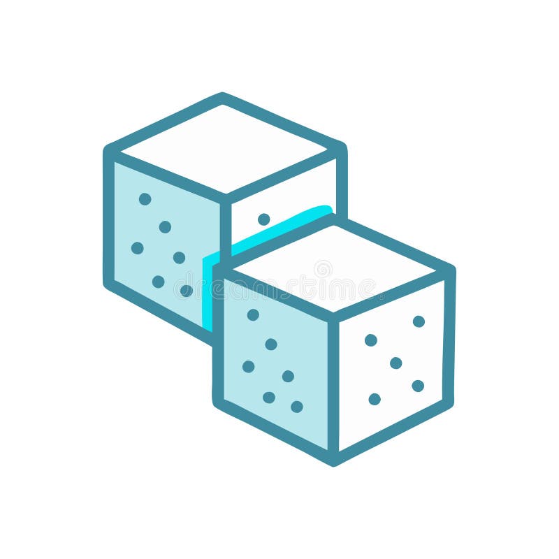 Sugar Cube Icon for Sweeteners Stock Illustration - Illustration of ...