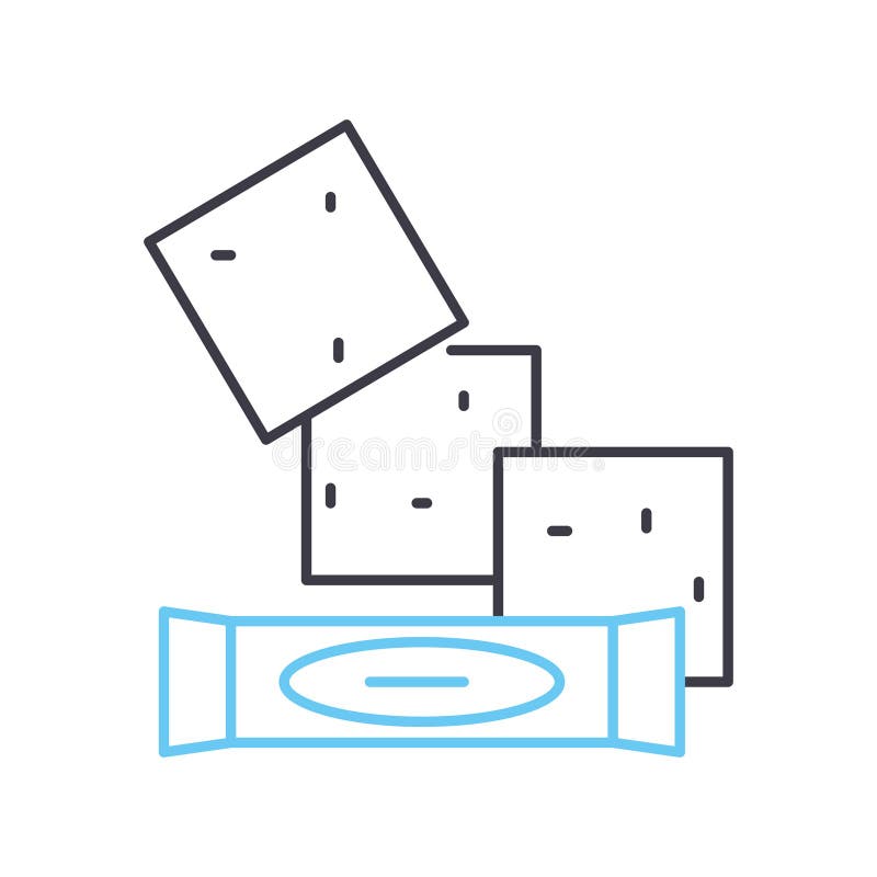 Sugar Cube Line Icon, Outline Symbol, Vector Illustration, Concept Sign ...