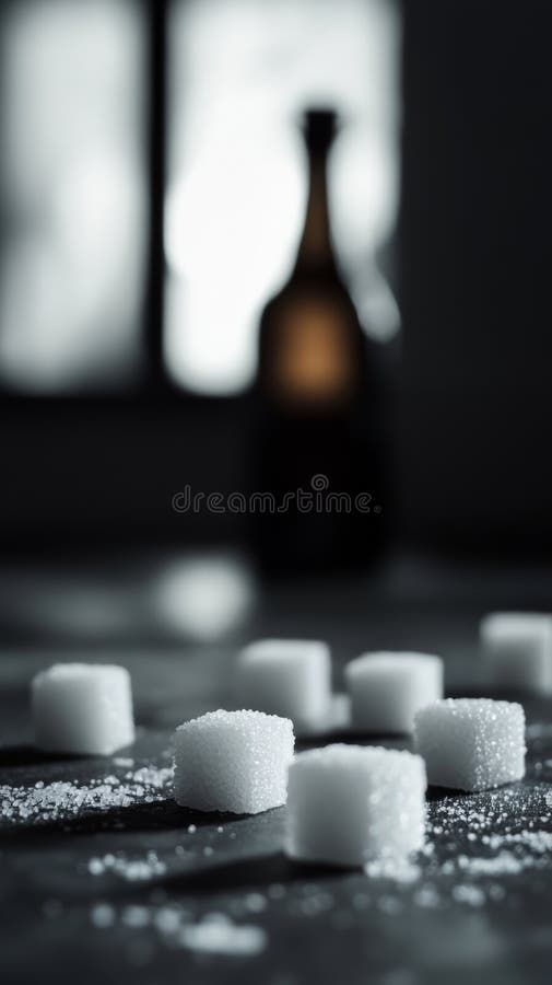 Sugar Cubes Demonstrating Sugar Consumption and Health Risks with Out ...