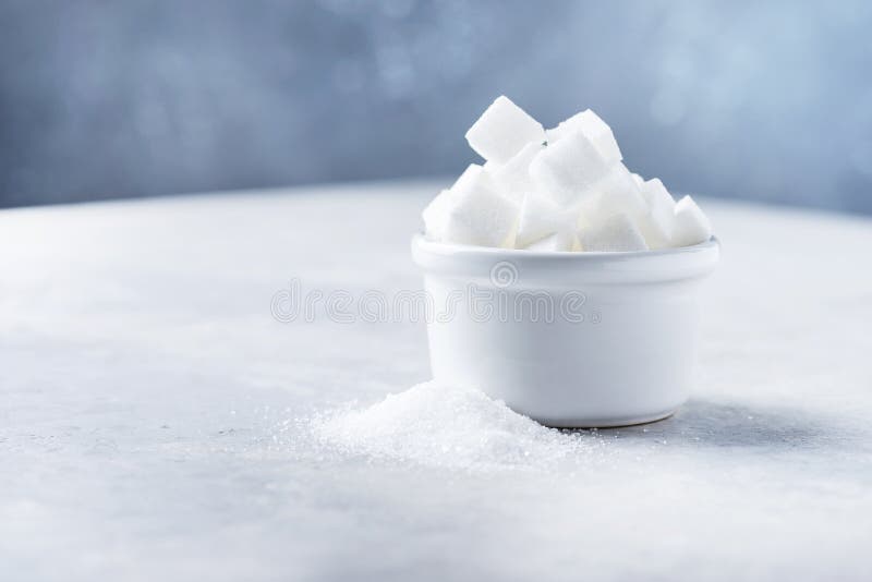 Sugar Cubes and Grain of Sugar Stock Image - Image of closeup ...
