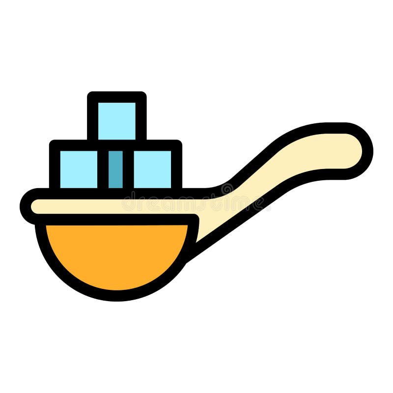 Sugar Cubes Spoon Icon Color Outline Vector Stock Vector - Illustration ... Sugar Cubes Spoon Icon Color Outline Vector Stock Vector - Illustration ...