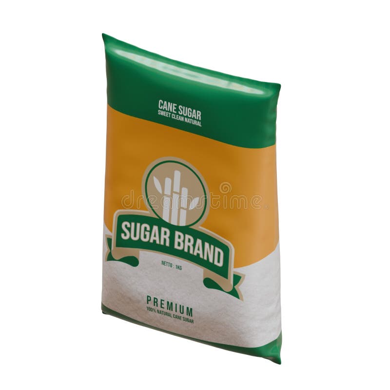 Sugar 3D Design Element Isometric View Stock Illustration ...