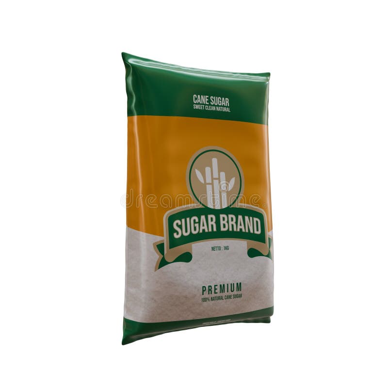 Sugar 3D Design Element Side View Stock Illustration - Illustration of ...