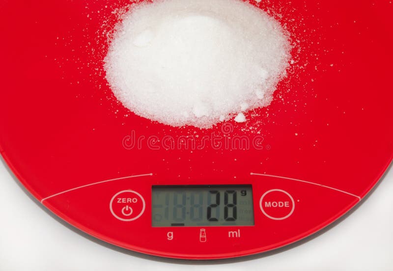 Sugar and scale stock photo. Image of calorie, isolated - 46562736